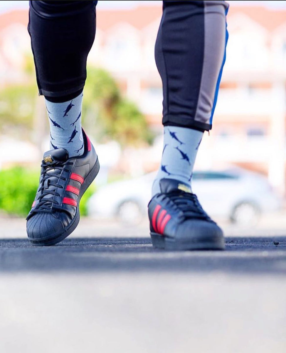 Blue Marlin Fish Socks in Blue - Oceanic Elegance | Relish Socks