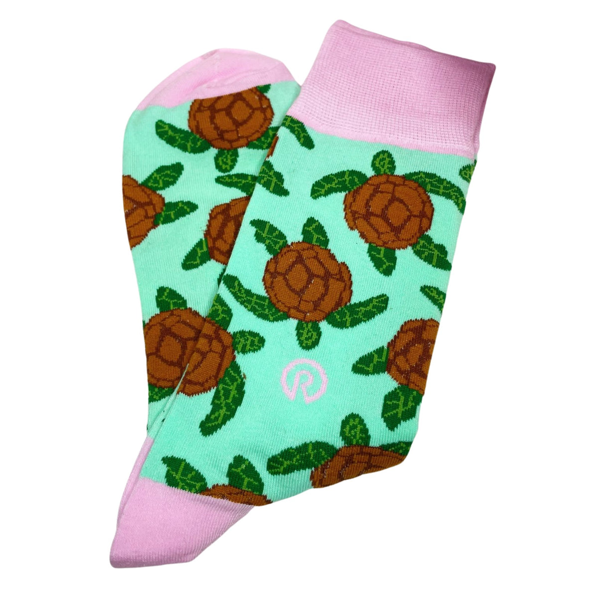 Mint Green Serenade: Sea Turtles Dance on Relish's Socks – Relish Socks