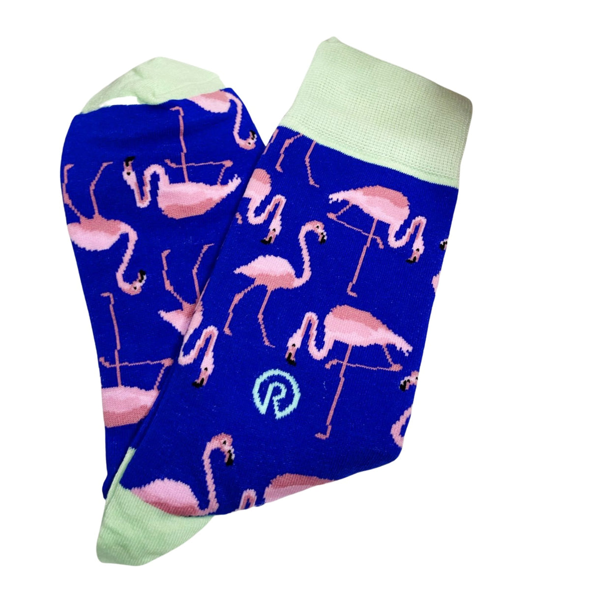 Flamingo Light Top Socks - Pink & Blue Tropical Charm | Relish Sock ...